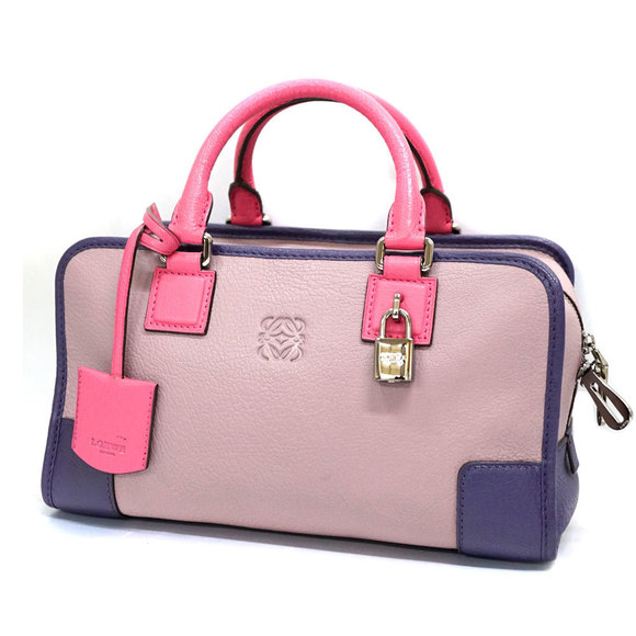 Loewe | Bags | Loewe Amazona 28 Handbag Leather Pink Purple | Poshmark